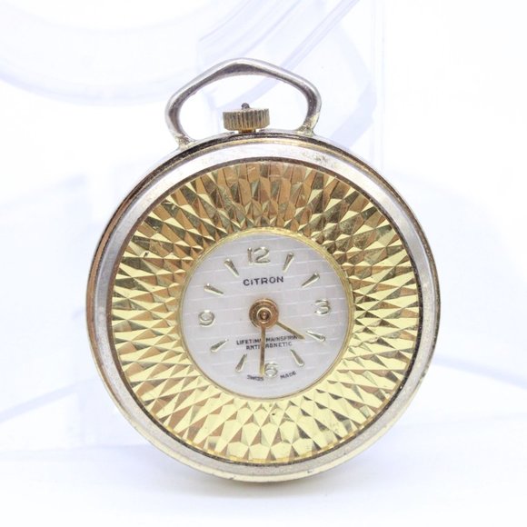 Citron | Accessories | Vintage Citron Pendant Watch Womens Gold Tone ...